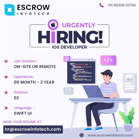 escrow infotech on linkedin iosdeveloper ios developer swiftui iosdevelopment hiring jobs…