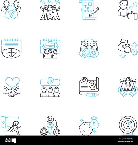 Career Progression Linear Icons Set Advancement Promotion Development Growth Opportunity