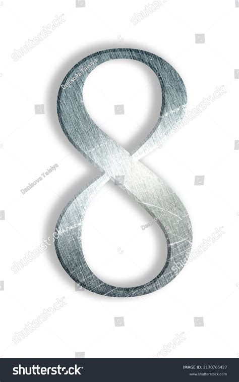 One Digit Chrome Cast Alphabet Set Stock Illustration Shutterstock