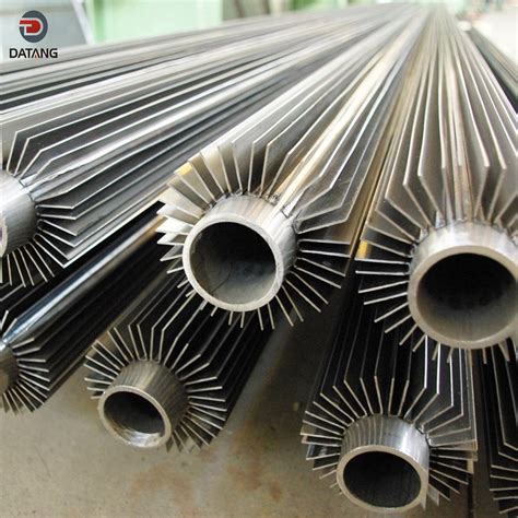 Energy Saving Heat Transfer Extruded Spiral Cooling Fin Pipe Serrated Finned Tube And Copper