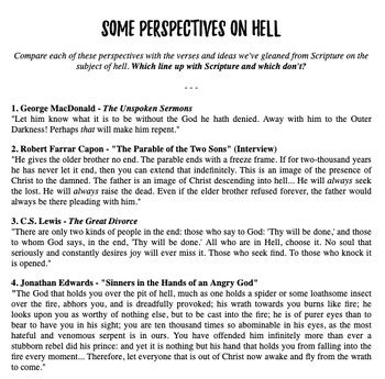 Apologetics The Problem Of Hell Handouts By The Talking Mouse