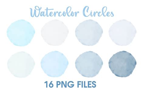 Blue Watercolor Circles Blobs Graphic By Printsandbobs · Creative Fabrica