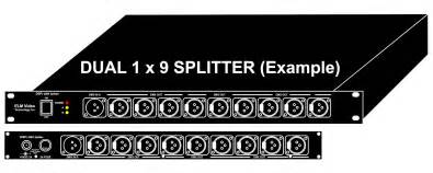 DMX 512 Splitter 1 X 9 19 Inch Opto In Splitter ELM Video Technology