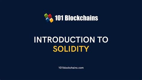 Introduction To Solidity Pdf