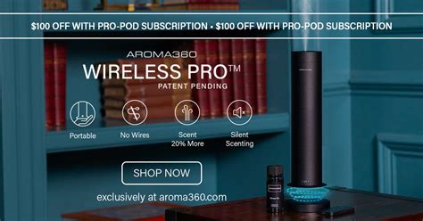 Wireless Pro™ Patent Pending Portable Scent Diffuser Aroma360