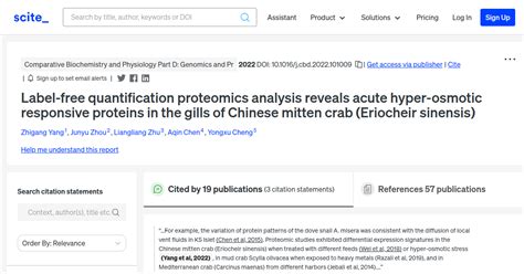 Label Free Quantification Proteomics Analysis Reveals Acute Hyper Osmotic Responsive Proteins In