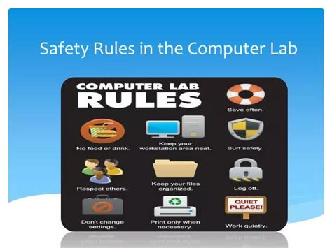 PPT Safety Rules In The Computer Lab PowerPoint Presentation Free Download ID 5639953