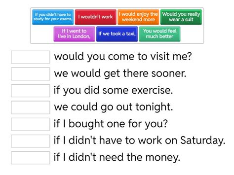 Second Conditional Match Up