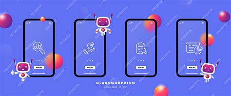 통계 데이터 세트 아이콘 정보 기어 차트 다이어그램 클립보드 웹사이트 창 비즈니스 개념 Glassmorphism Ui 전화 앱 화면 로봇 벡터 라인 아이콘 비즈니스 및 광고