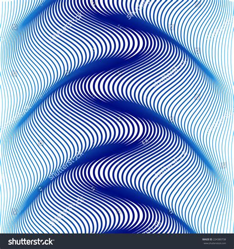 Abstract Vibrating Wave Repeating 3d Pattern Stock Vector 224380738