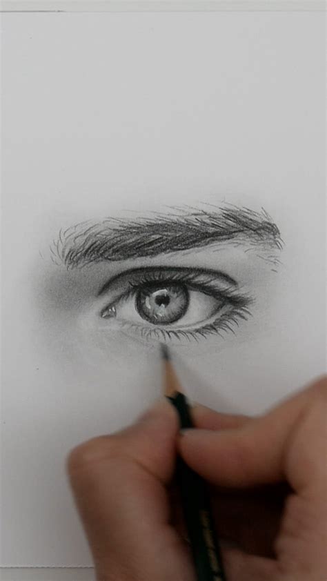 How To Draw Realistic Male Eye With Charcoal Timelapse Eye Drawing