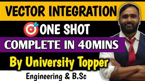 Vector Integration Mathematics One Shot Pradeep Giri Sir Youtube