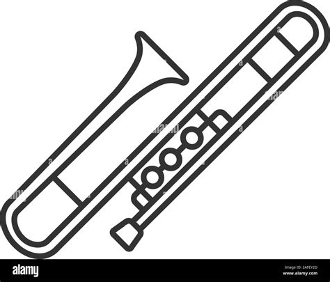 Trombone Outline Drawing