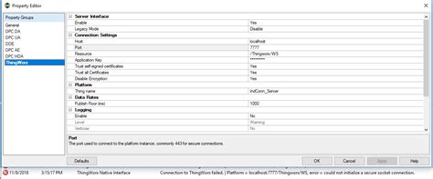 connect to thingworx failed ptc community