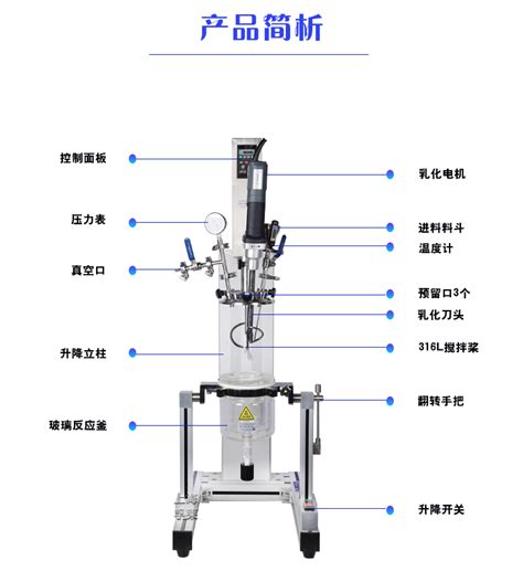 上海孚莱 Fl 1l 实验室真空均质乳化反应釜 孚莱（上海）流体设备有限公司