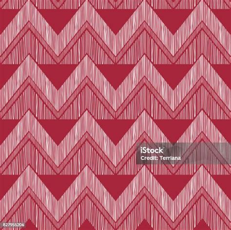 Abstract Zig Zag Geometric Tiled Pattern Fabric Doodle Line Ornament