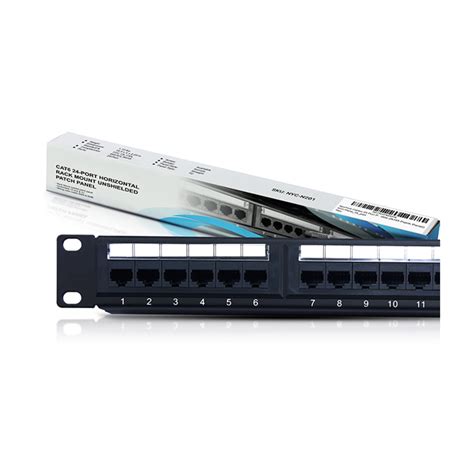 Unshielded Cat Port Patch Panel U Horizontal Rack Mount Jourmik