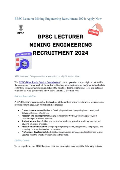 PPT BPSC LECTURER MINING PowerPoint Presentation Free Download ID