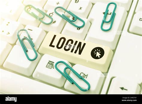 Conceptual Display Login Business Approach Entering Website Blog Using Username And Password