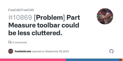 Problem Part Measure Toolbar Could Be Less Cluttered · Issue 10869