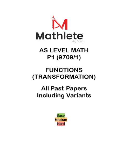 Transformation Of Functions Solved With Notes Pdf Function Mathematics Mathematical