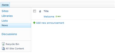 how to create and manage announcement in sharepoint 2010