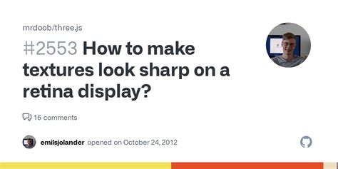 How To Make Textures Look Sharp On A Retina Display Issue Mrdoob Three Js GitHub