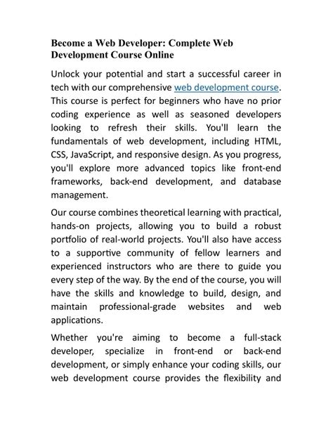 Ppt Become A Web Developer Complete Web Development Course Online