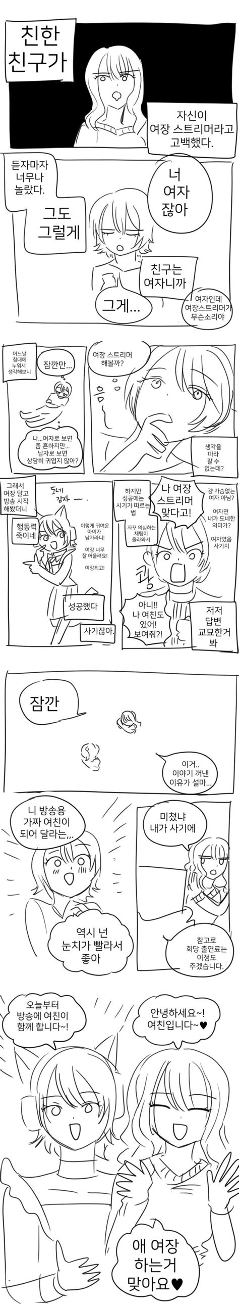 여장 여자 스트리머 만화