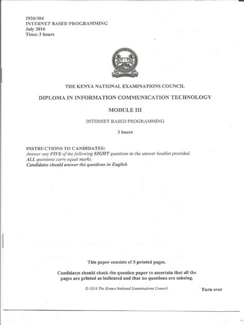 Internet Based Programming July 2016 Ocr Pdf