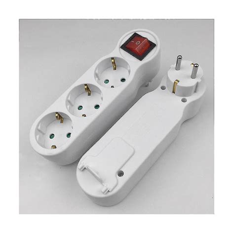 16a European Type Conversion Plug 1 To 3 Way Eu Standard Power Adapter
