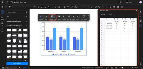 Add A Chart To The Canvas In Edraw AI