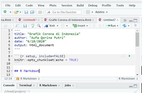Visualisasi Data Covid 19 Menggunakan Rstudio By Aufa Qorina Putri