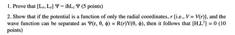 Solved 1 Prove That [lx Ly] Y Iħl Y 5 Points 2 Show