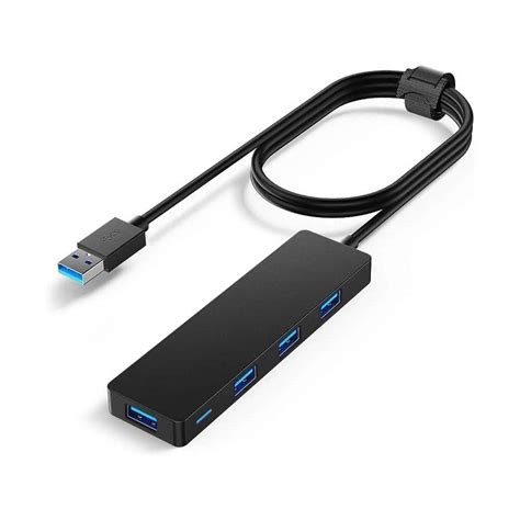 Lukyamzn USB Hub 3 0 Splitter With 4 Port Ultra Slim Expander For Desktop Laptop Chromebook With