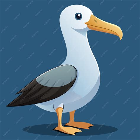 Albatross Bird Clip Art Vector Illustration Design Premium Ai