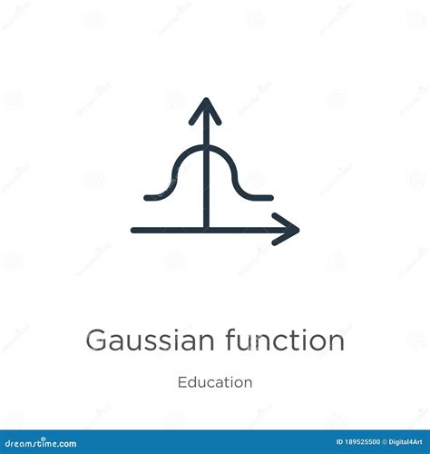 Gaussian Function Icon Vector Isolated On White Background Logo 125787279