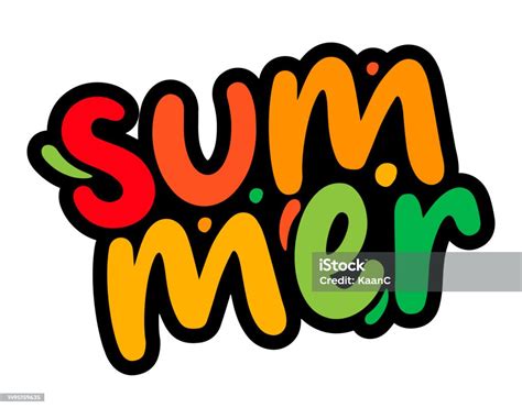 여름의 글자 구성과 추상적인 모양 여름 레터링 벡터 스톡 일러스트레이션 여름에 대한 스톡 벡터 아트 및 기타 이미지 여름 컴퓨터 글자 개념 Istock