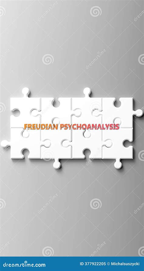 Freudian Psychoanalysis Complex Like A Puzzle Pictured As Word Freudian Psychoanalysis On A