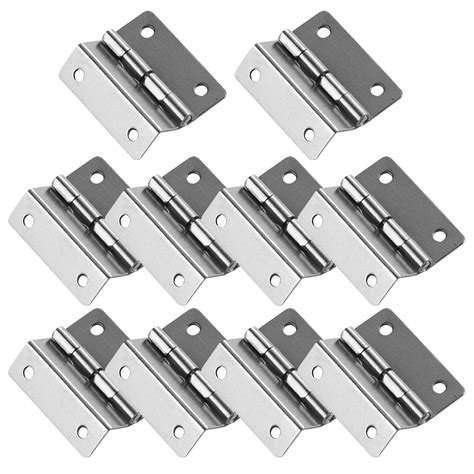 10 Pcs Tri Fold Hinge Nickel Plated Silver Wooden Box Hinge