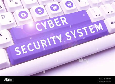 Writing Displaying Text Cyber Security System Concept Meaning Techniques Of Protecting