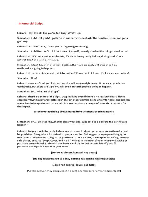 English Version Script Pdf