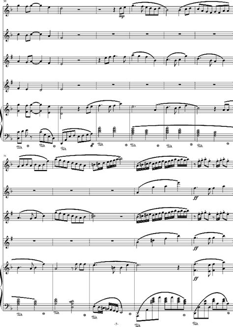 天空之城单簧管长笛重奏 钢琴谱 钢琴曲 久石让 歌谱简谱网