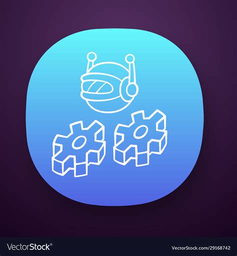 Work Bot App Icon Software Application Optimizer Vector Image