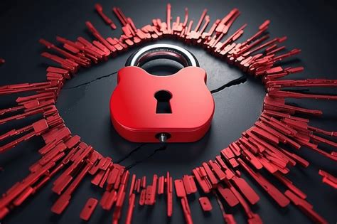 Premium Ai Image Hacker Attack Security Breach System Hacked Alert With Red Broken Padlock