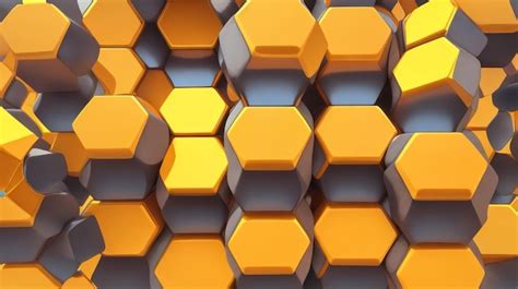 Premium Ai Image Dark Abstrakt Background With Heagonal Pattern 3d