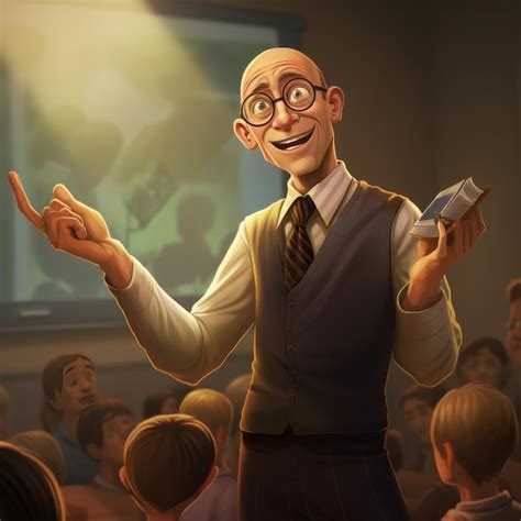 The Animated Physics Professor A Bald Bespectacled Master Of Science