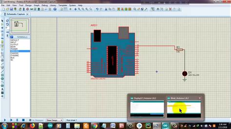 Led Blinking Led Turn On And Off With An Arduino Proteus Bangla