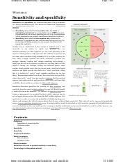 Sensitivity And Specificity Pdf Sensitivity And Specificity Wikipedia Page Of