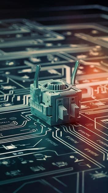Desenhos Impressos De Circuitos Elétricos E De Disjuntores Elétricos Imagem Premium Gerada Com Ia